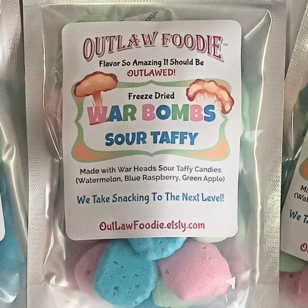 Freeze Dried Warheads Taffy - Etsy Freeze Dried Warheads Taffy - Etsy