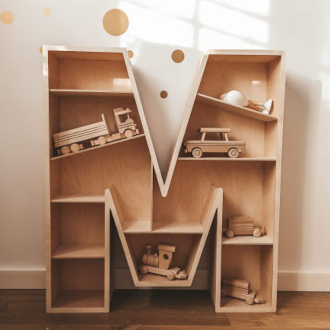 Regal Shelf for Kids Room Letter M - Etsy