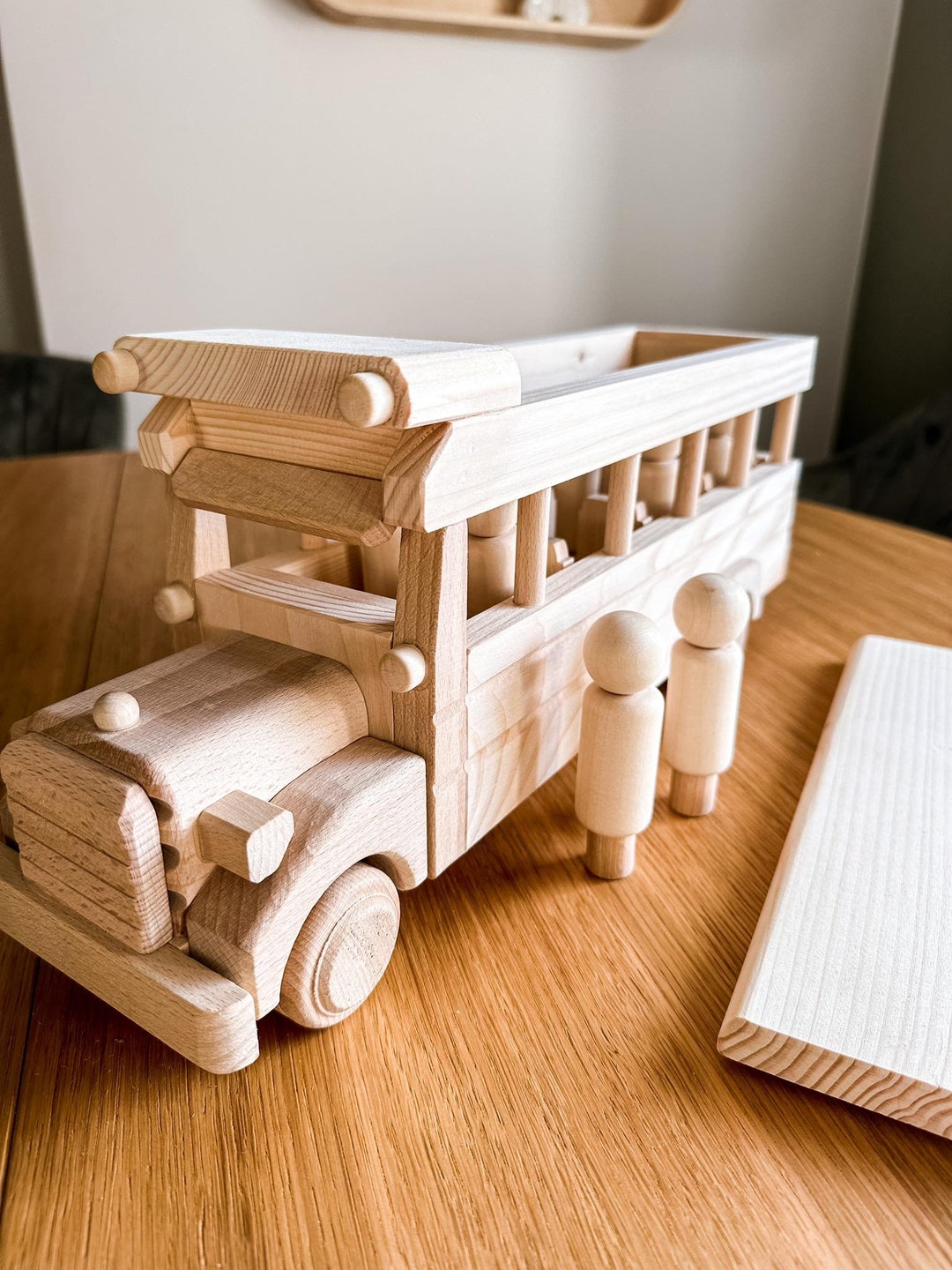 Big Wooden Toy Bus - Etsy