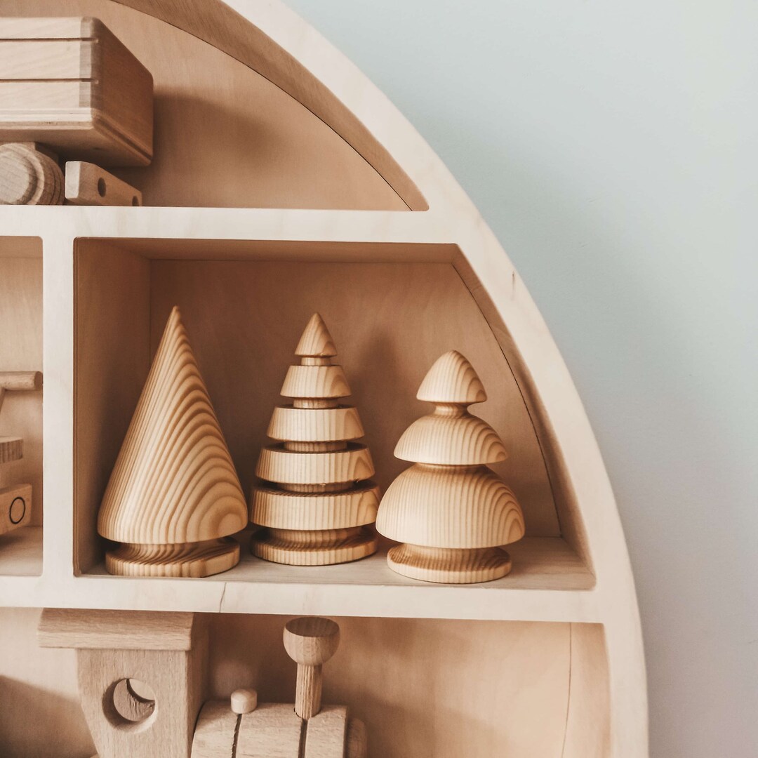 Set of Wooden Trees 3 Pieces - Etsy