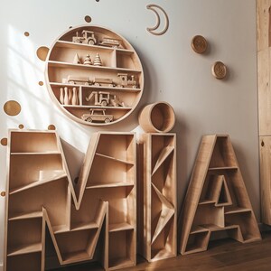 Regal Shelf for Kids Room Letter M - Etsy