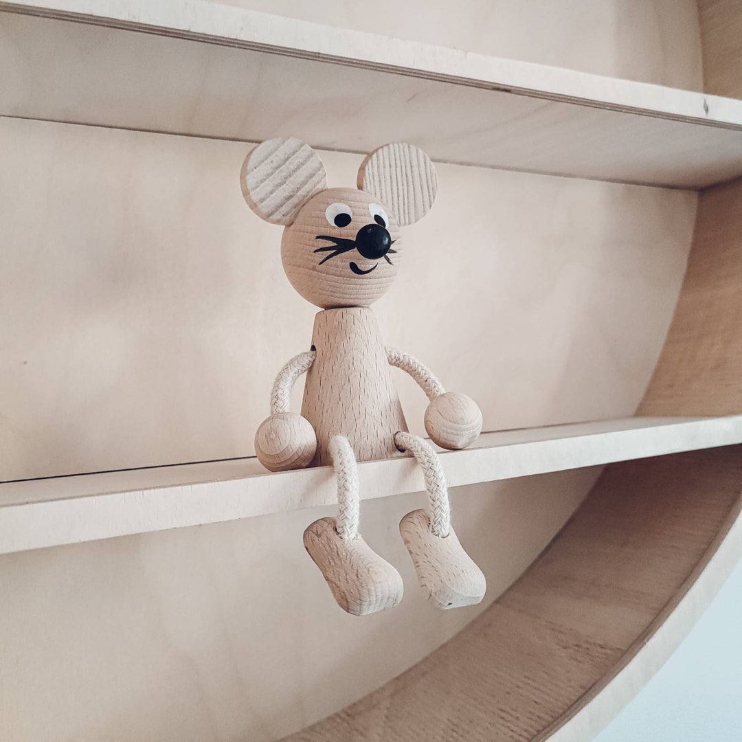 MOUSE Wooden Toy, Animal Figure, Montessori Activity - Etsy