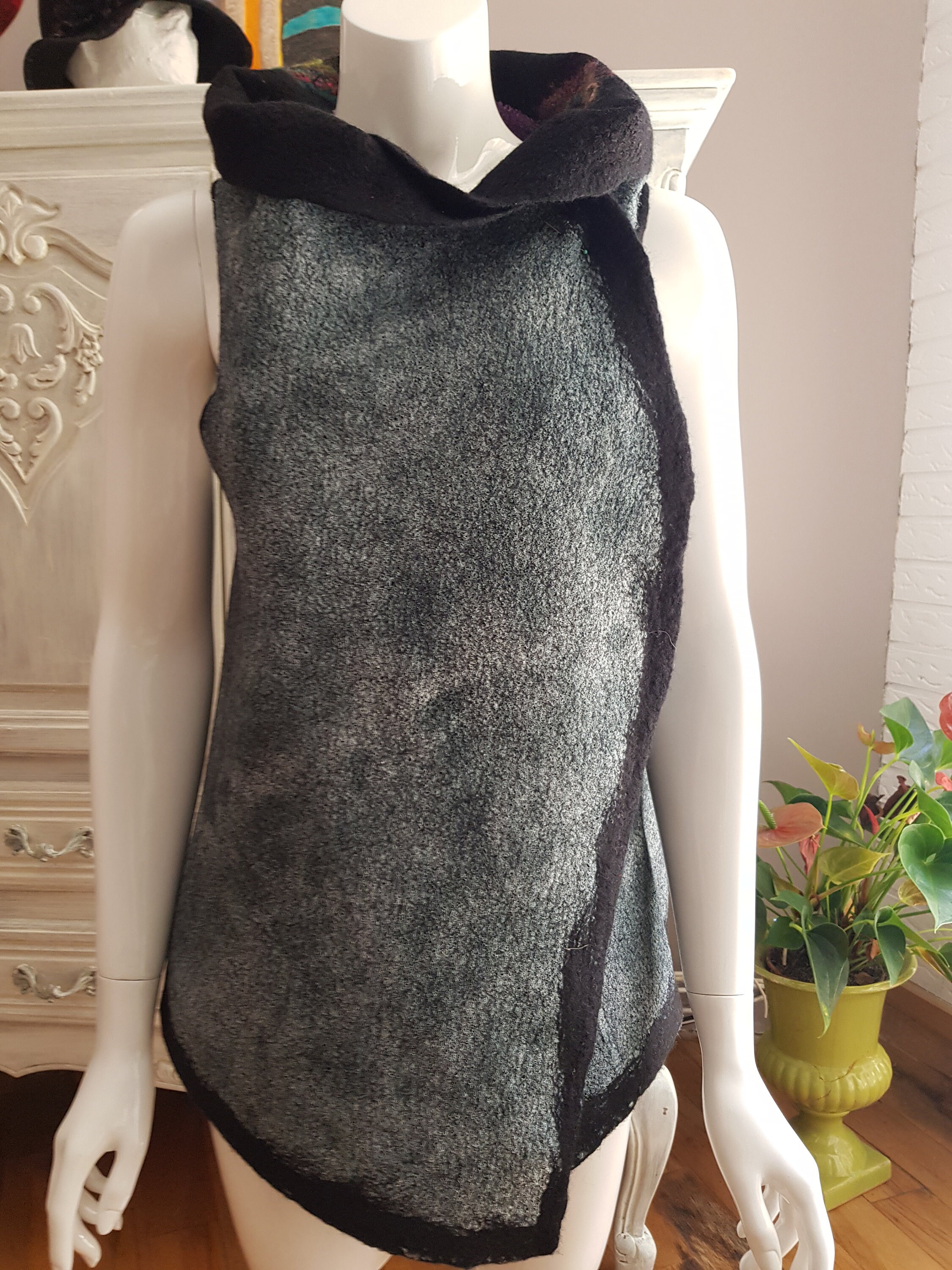 Felted Floral Vest Woman Vest Art Vest Accessory Winter Fall - Etsy