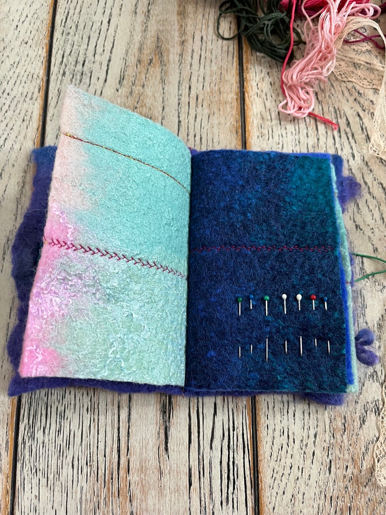 Wool Felt Needle Case Organizer Sewing Tool Holder Kit Colourful Book ...
