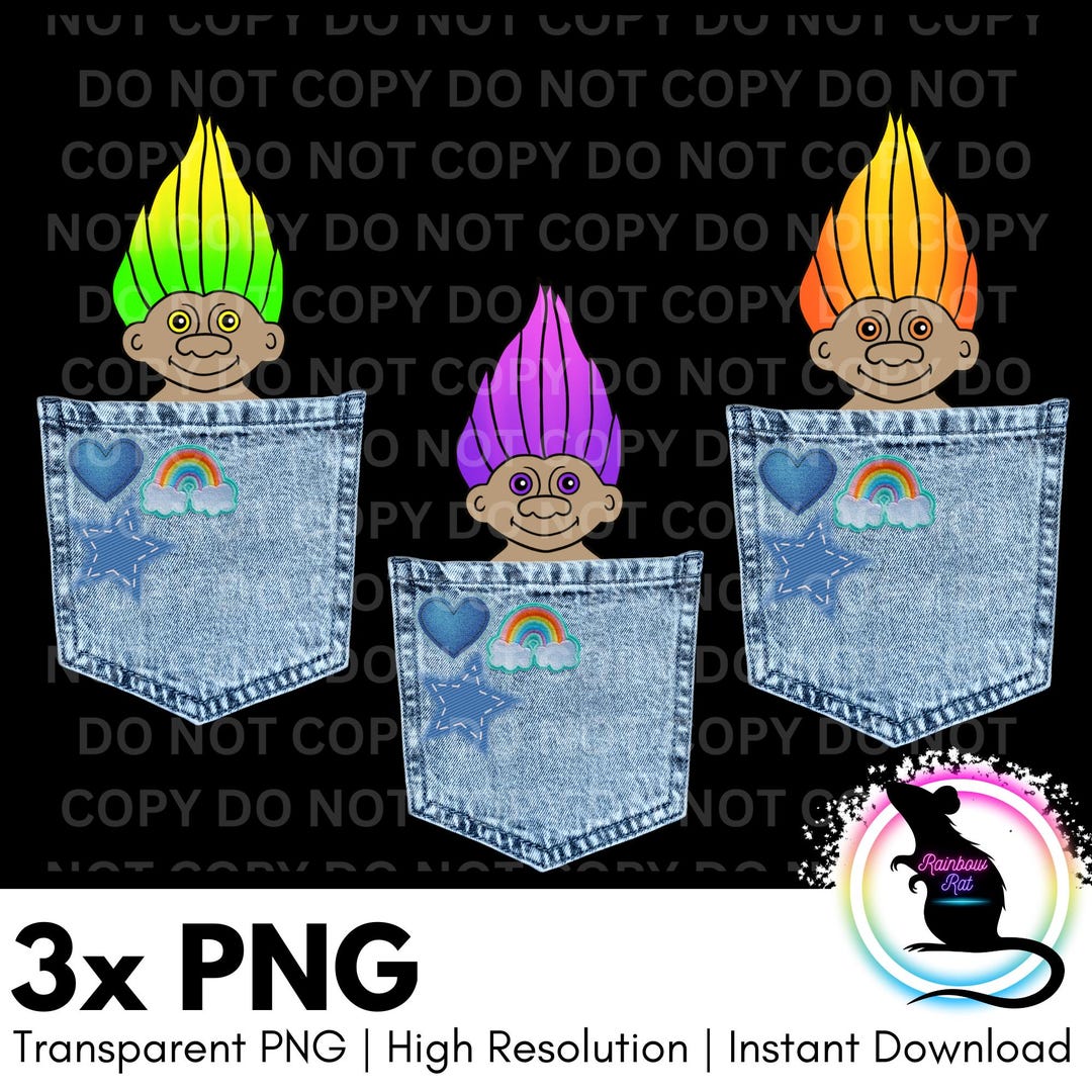 PNG Bundle | Troll | Neon | Pocket PNG | Digital File | 90's ...