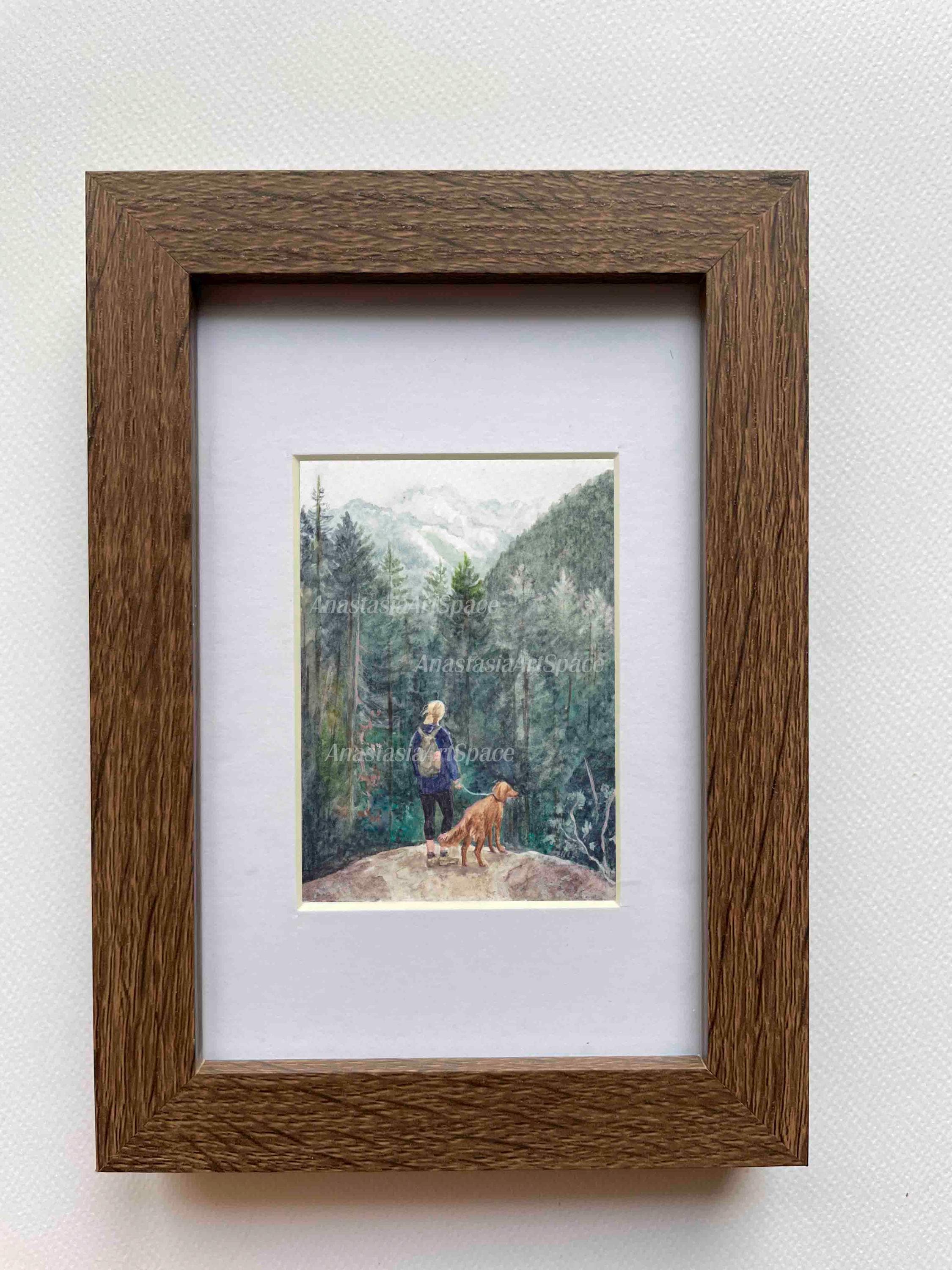 Tiny Watercolor Landscape, Hand Painted Small Size Art, Miniature ...