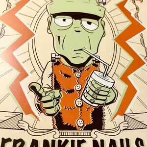 Frankenstein's Monster, Monster Print, Halloween Decor, Art Poster ...