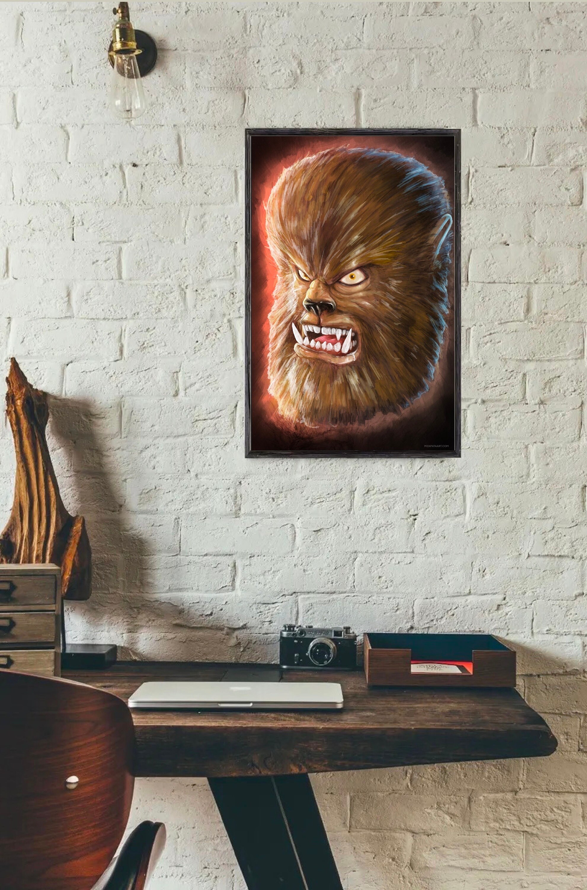 Wolfman Art Print: Monster Head Collection, Halloween Decor (11x17) - Etsy