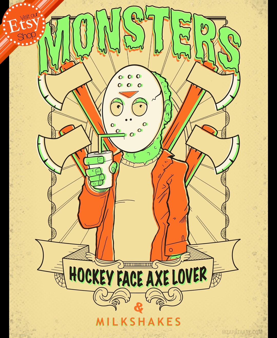 Friday the 13th, Jason, Monster Print, Halloween Decor, Art Poster ...