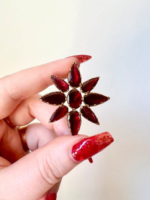Antique Large Victorian Garnet & Solid 9k 9ct Rose Go… - Gem