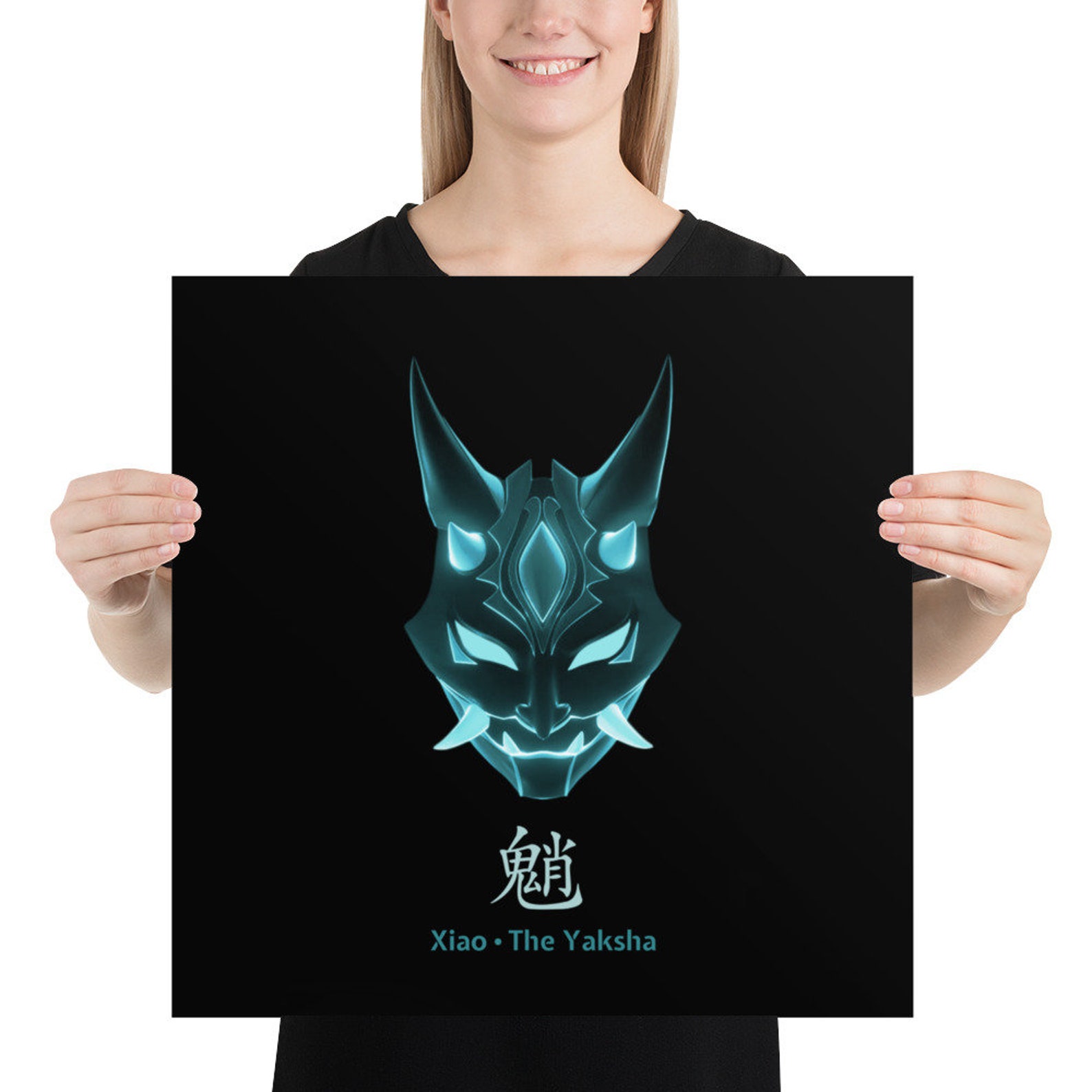 Xiao the Yaksha Devil Mask Design Poster Genshin Impact Genshin ...