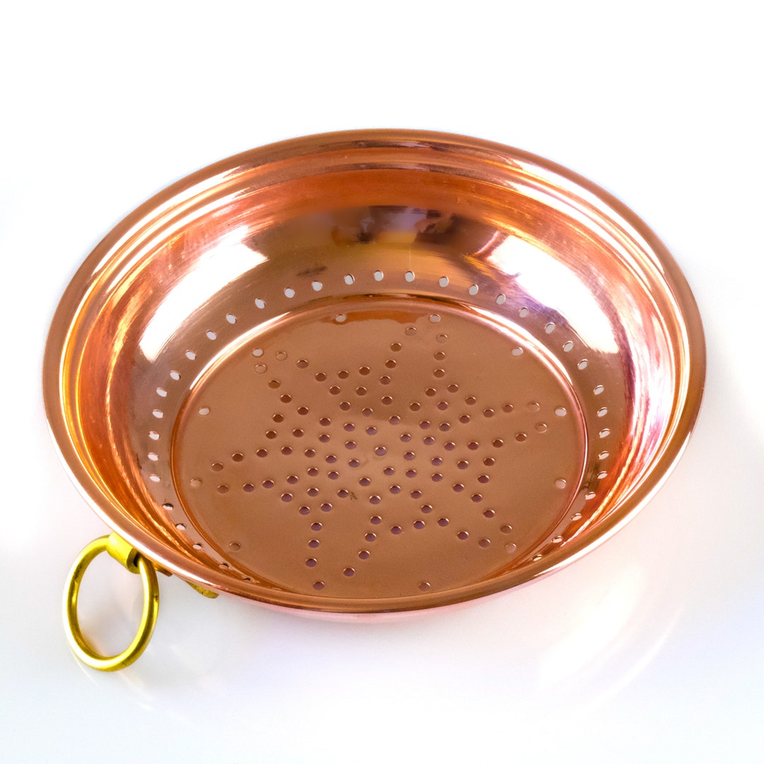 Copper Sieve With Hanger. Copper Strainer, Straining Pan. Cottage ...