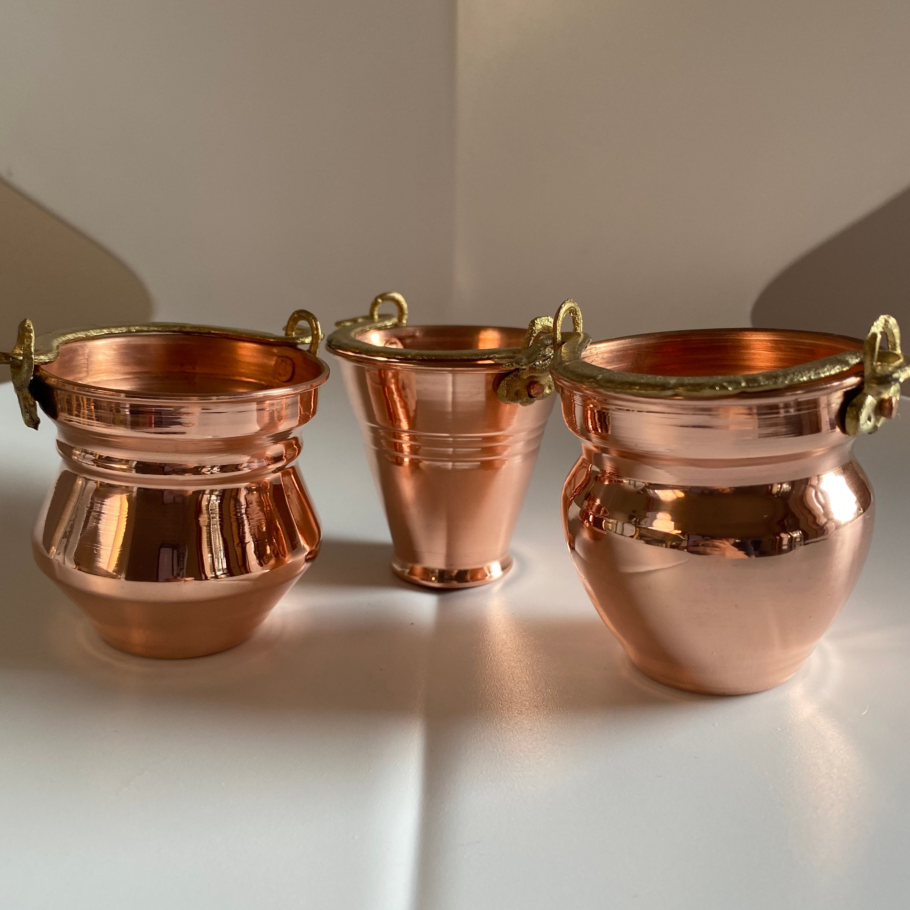 Copper Hanging Plant Pots, Outdoor Patio Planter Ideas From Handcrafted ...