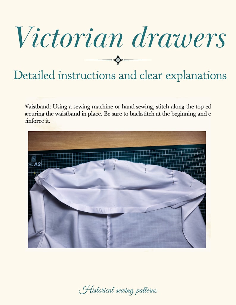 Victorian Drawers Sewing Pattern PDF: Sizes 32-44 (XXS-XXL) | Detailed ...