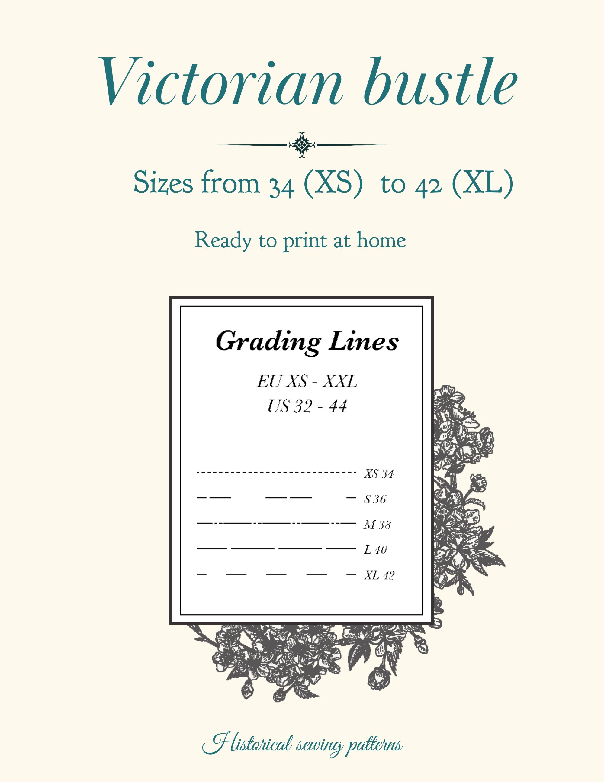 Victorian Bustle Jacket Pattern PDF 1880s-1890s DIY Sewing & Decoration ...
