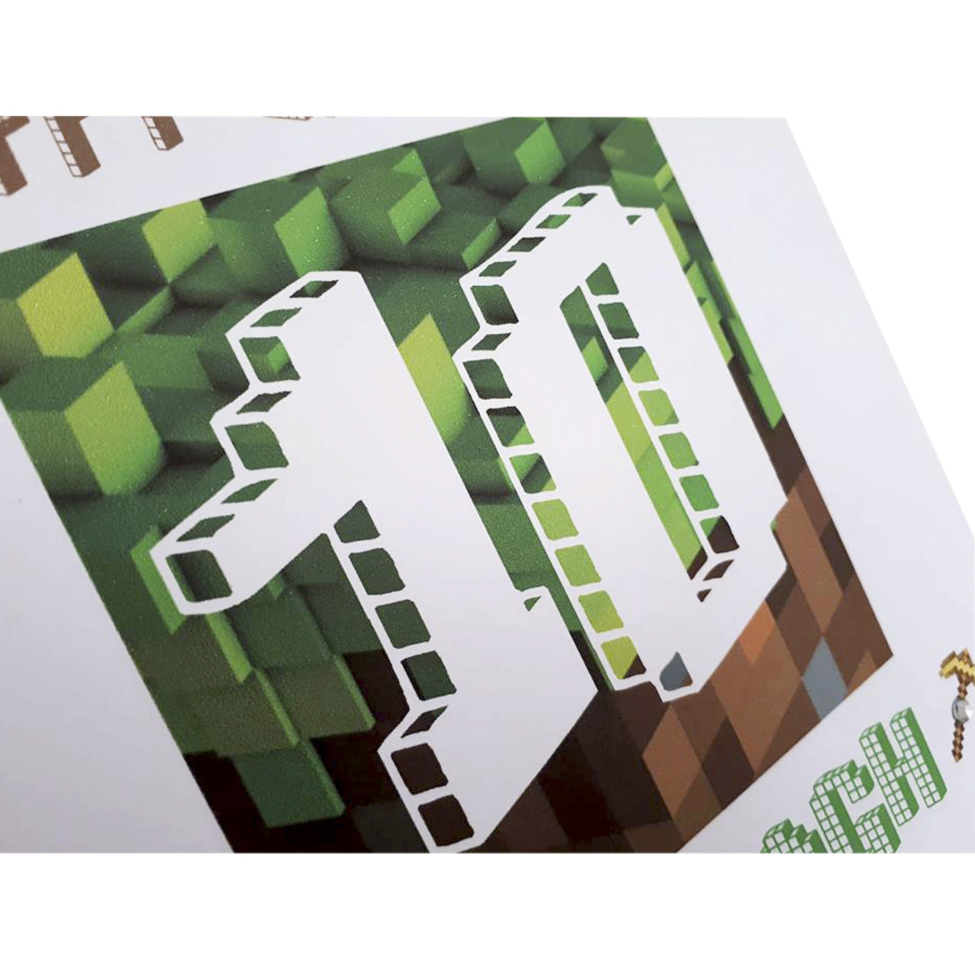 Personalised MINECRAFT BIRTHDAY CARD - Handmade Children's Happy ...
