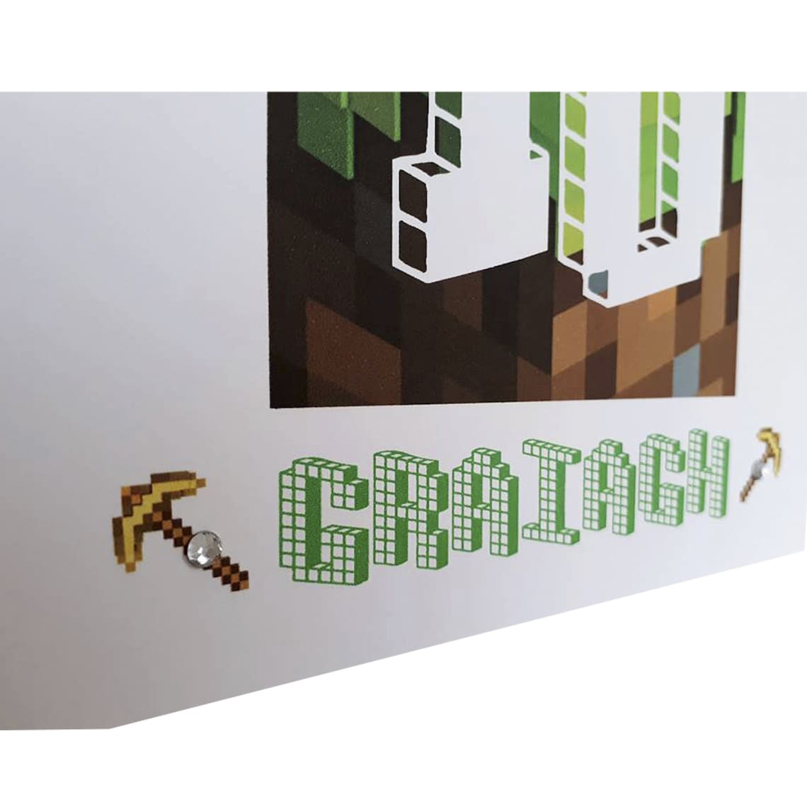 Personalised MINECRAFT BIRTHDAY CARD - Handmade Children's Happy ...