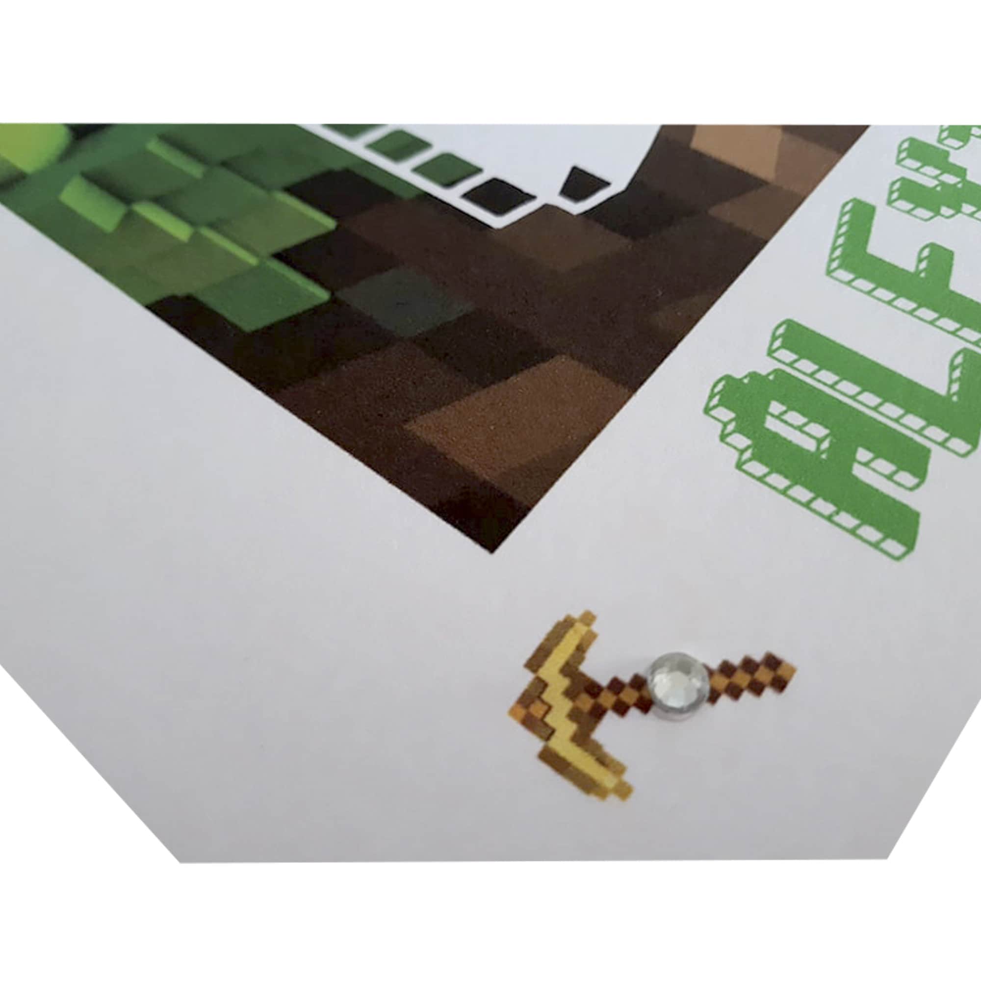 Personalised MINECRAFT BIRTHDAY CARD - Handmade Children's Happy ...