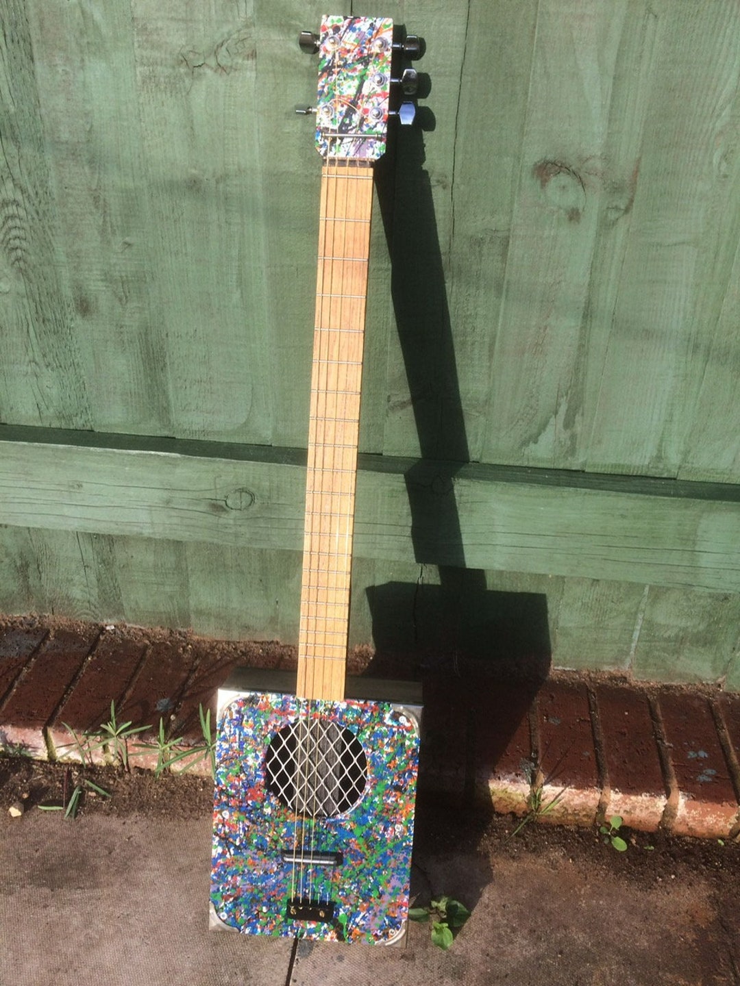 5 String Jackson Pollock Style Box Guitar - Etsy UK