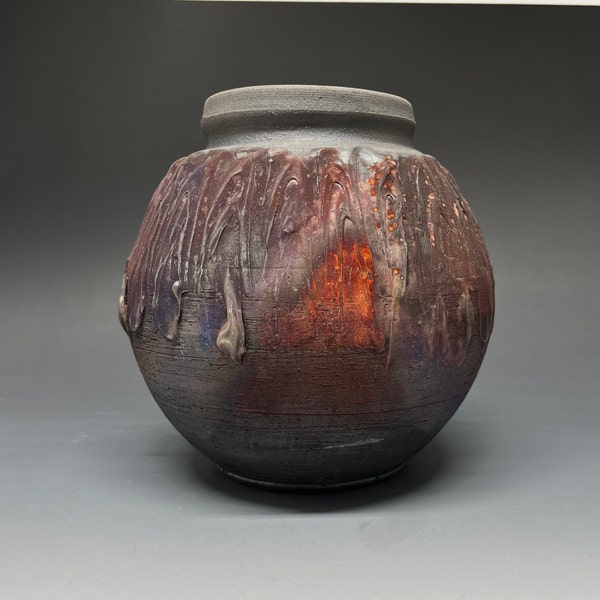 Raku Pottery Planter - Etsy
