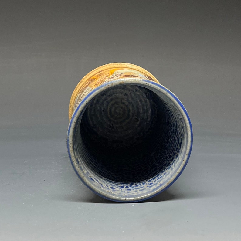 Wheel Thrown Wood Fired Salt Glazed Cup With Decal Collage Images - Etsy