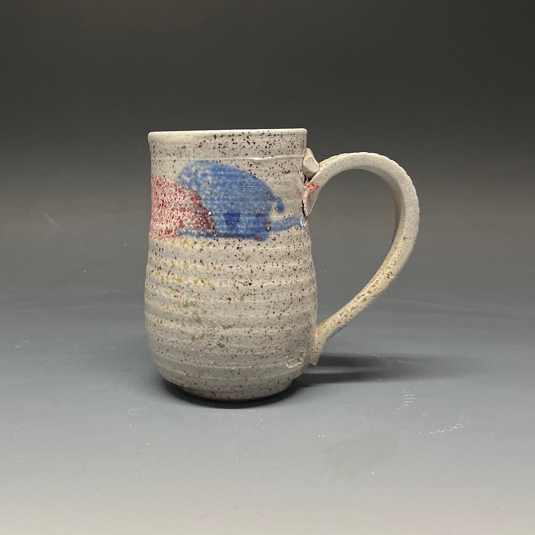 Wood Fired Stoneware Coffee Mug With Terre Haute Action Track Speedway ...