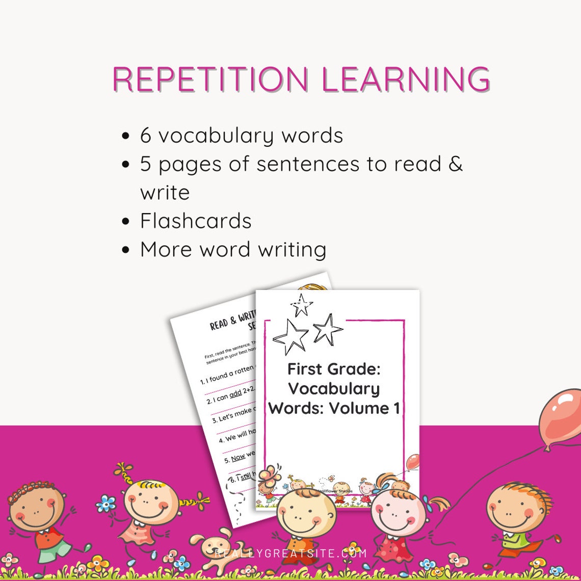 First Grade Vocabulary Words Set 1 Homeschool Printable Classroom ...