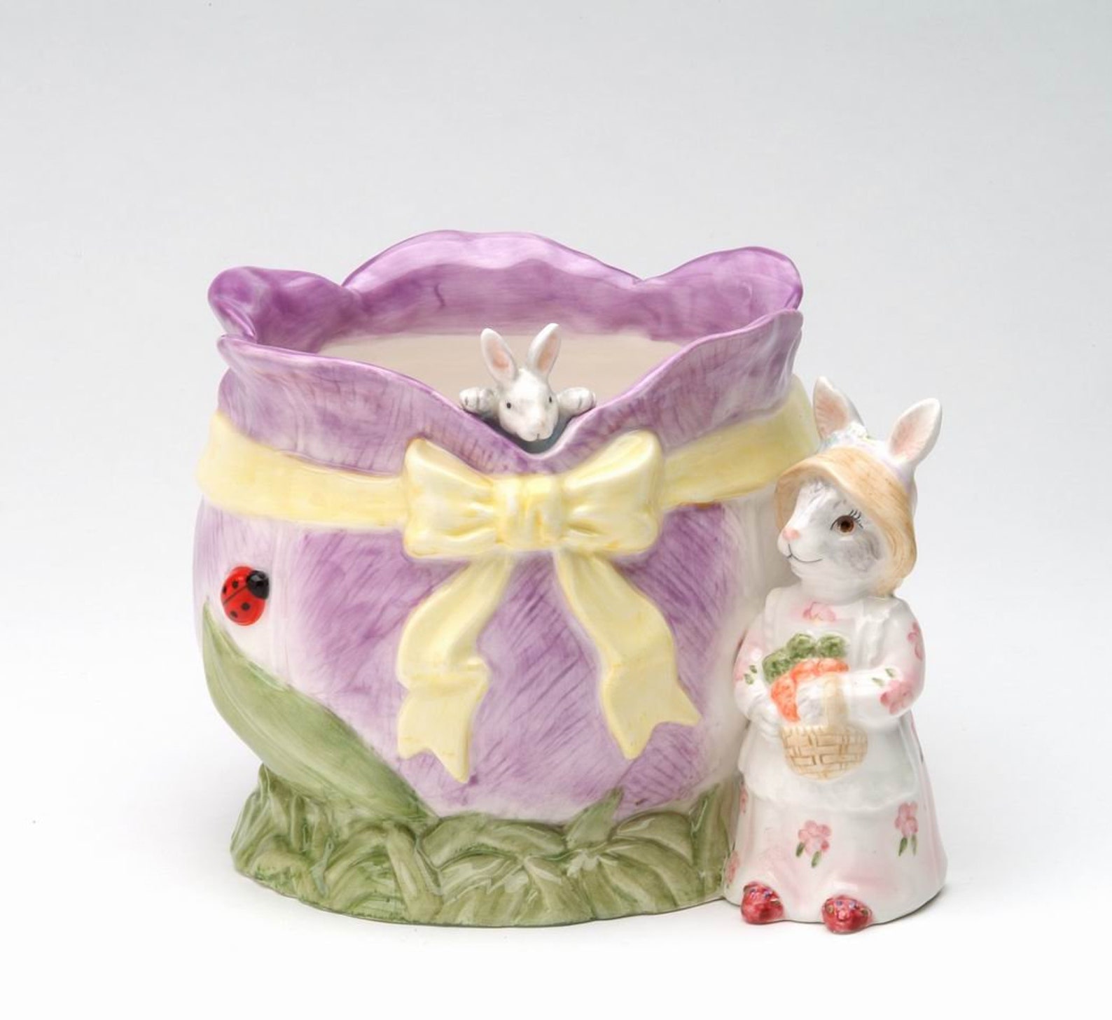 Handpainted Ceramic Easter Bunny Rabbit Planters | Etsy