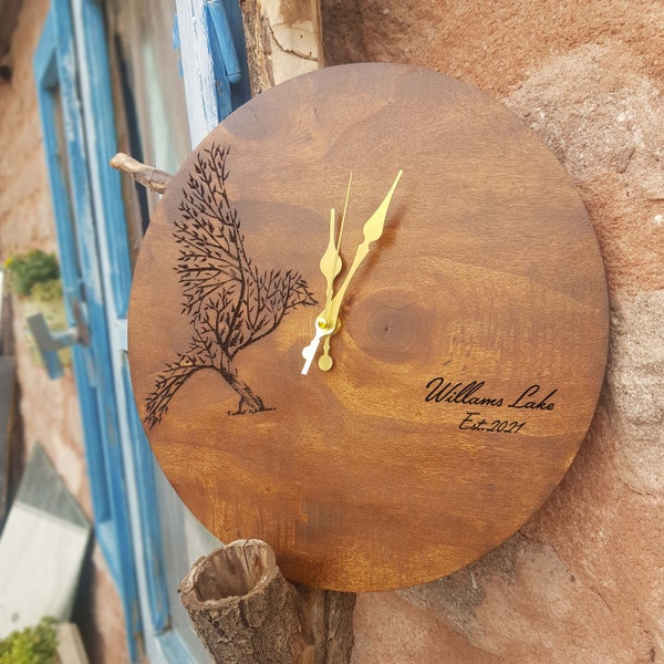 Walnut Clock - Etsy
