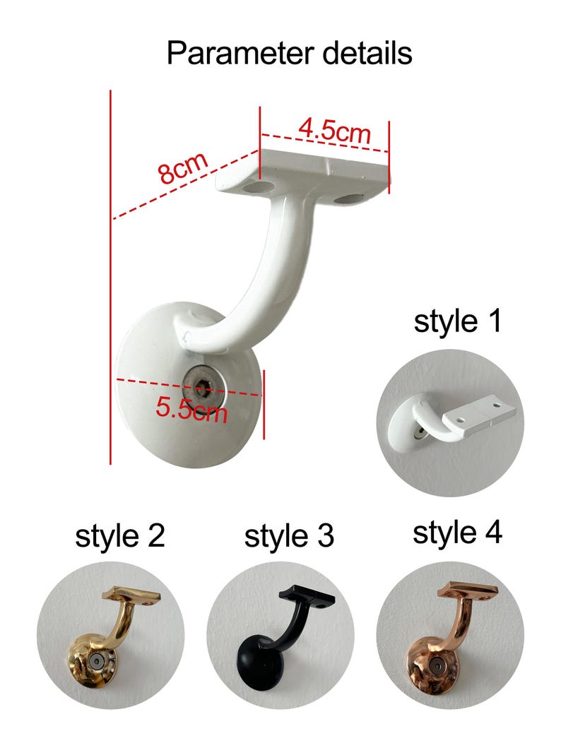 Metal Handrail Bracket, Modern Handrail Bracket, Wall Mount Bracket ...