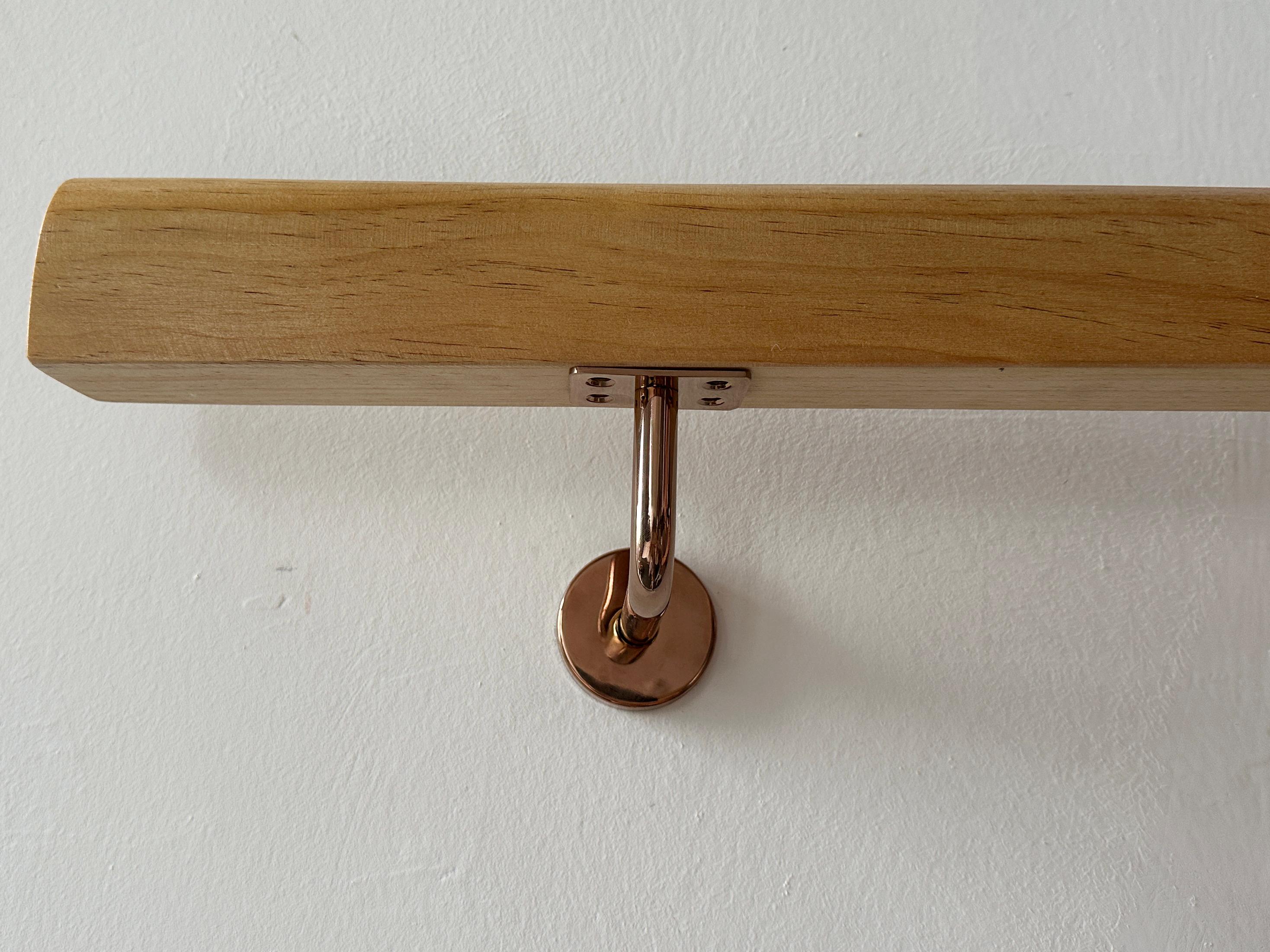 Rose Gold Leaning Wall Bracket, Stainless Steel Staircase Handrail ...