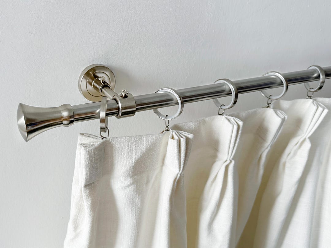 Stainless Steel Silver 19mm Diameter Curtain Rod, Metal Curtain Rods, 5 ...