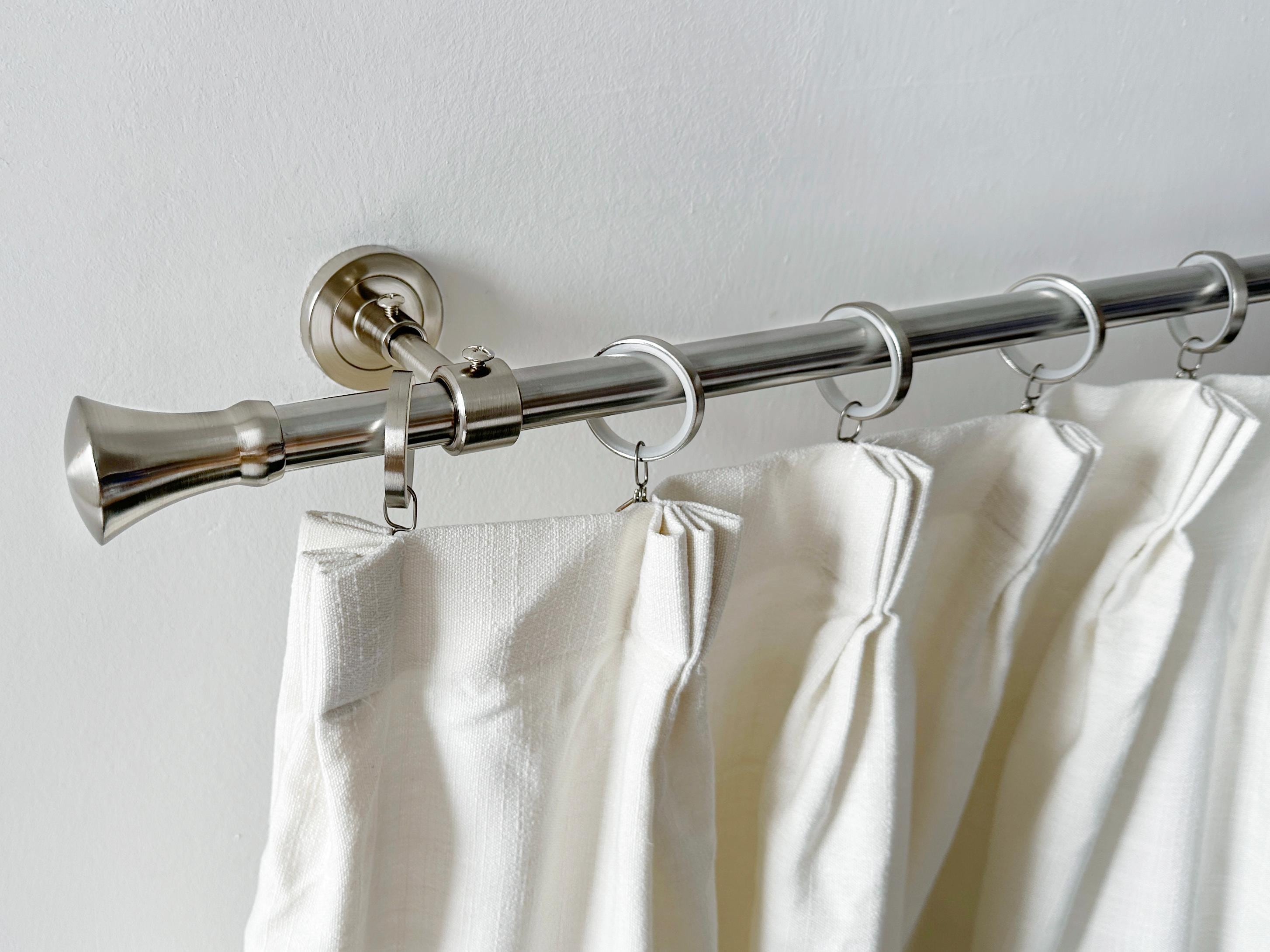 Stainless Steel Silver 19mm Diameter Curtain Rod, Metal Curtain Rods, 5 ...