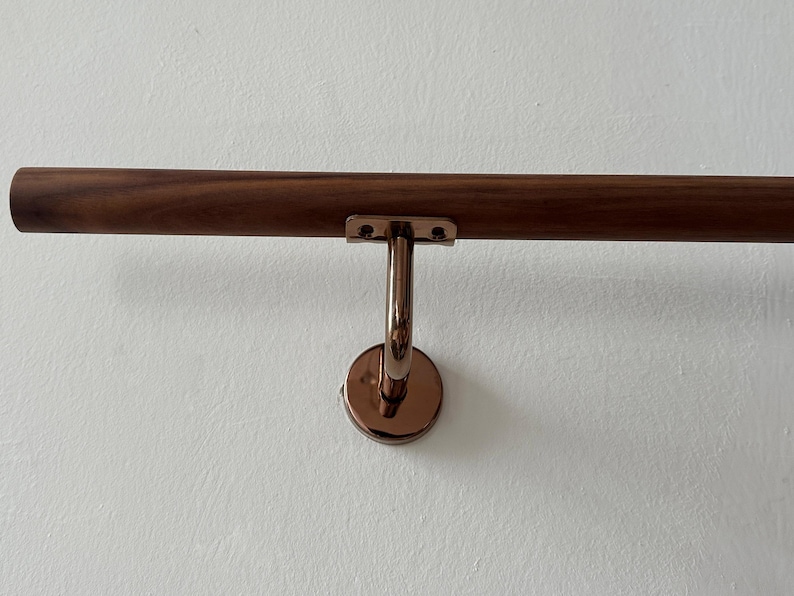 Rose Gold Leaning Wall Bracket, Stainless Steel Staircase Handrail ...
