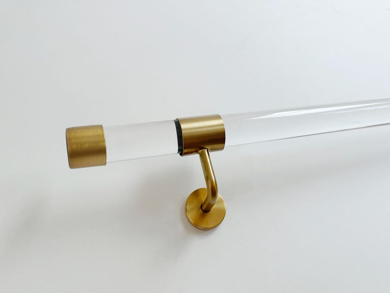 Custom Sized Round Acrylic Stair Handrails, Round Clear Acrylic ...