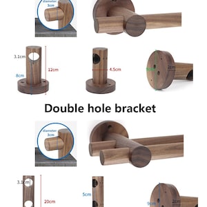 Brown Wooden Curtain Rods,custom Wooden Curtain Rods,round Brackets ...