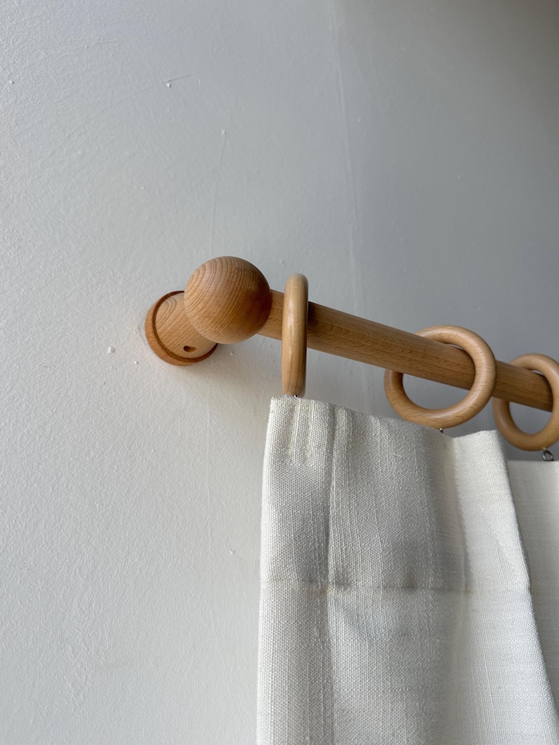 Wooden Curtain Rod for Windows,custom Wooden Curtain Rods,curtain Rod ...