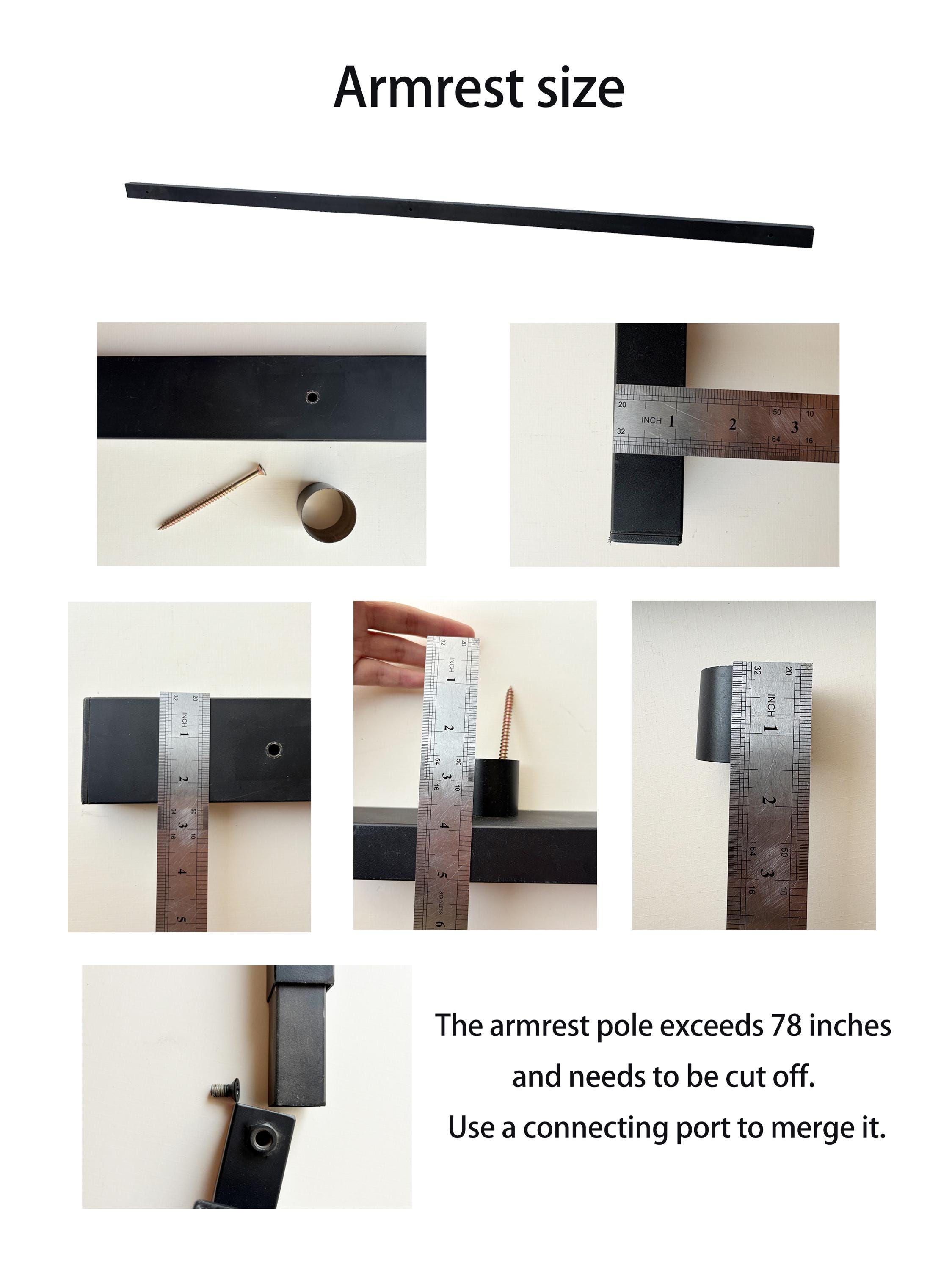 Black Metal Stair Handrails, Wall Handrails, Square Handrails, Porch ...