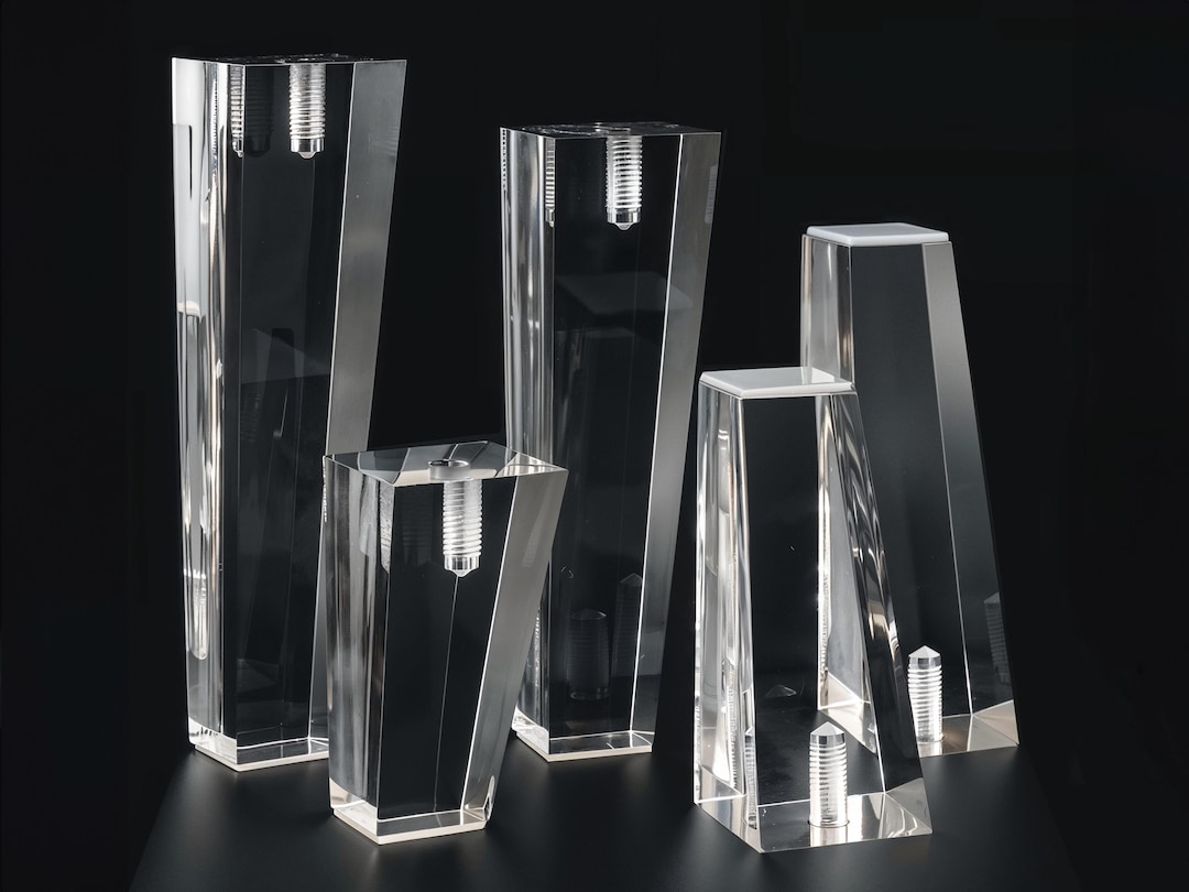 1 Rectangular Angled Acrylic Furniture Foot, High Quality Clear Acrylic ...