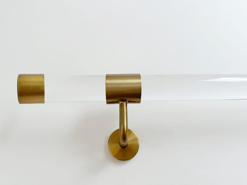 Custom Sized Round Acrylic Stair Handrails, Round Clear Acrylic ...