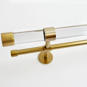 Transparent Plexiglass Double Bracket Curtain Rods, Curtain Rods to ...