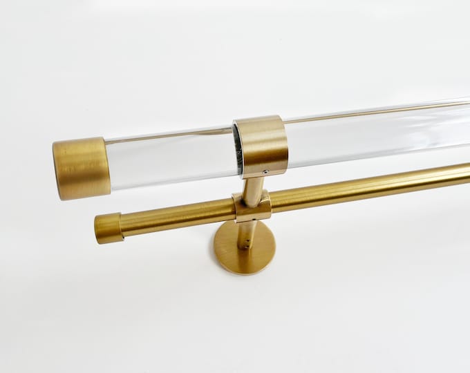 Clear Rectangular End Caps for Lucite Curtain Rods, Lucite Drapery ...
