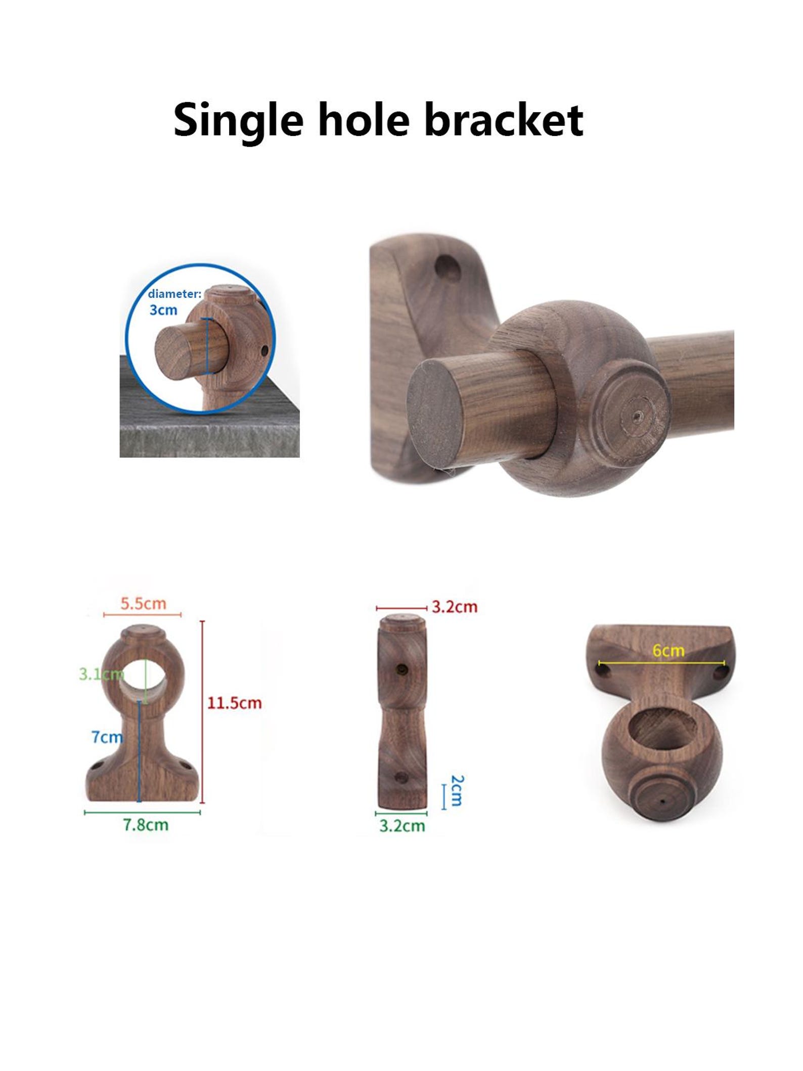 Brown Wooden Curtain Rods,custom Wooden Curtain Rods,unique Round ...