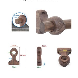 Brown Wooden Curtain Rods,custom Wooden Curtain Rods,unique Round ...