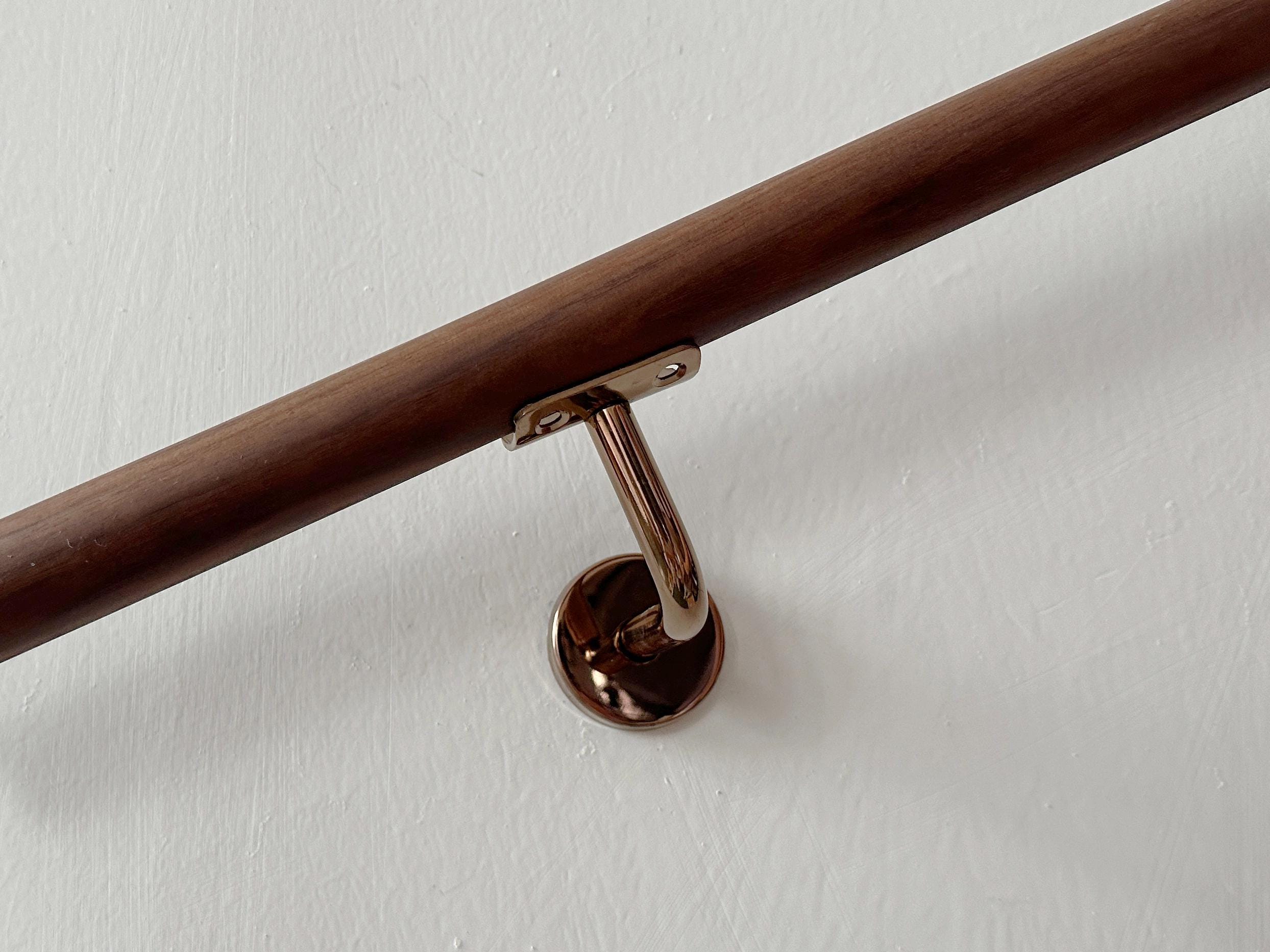Rose Gold Leaning Wall Bracket, Stainless Steel Staircase Handrail ...