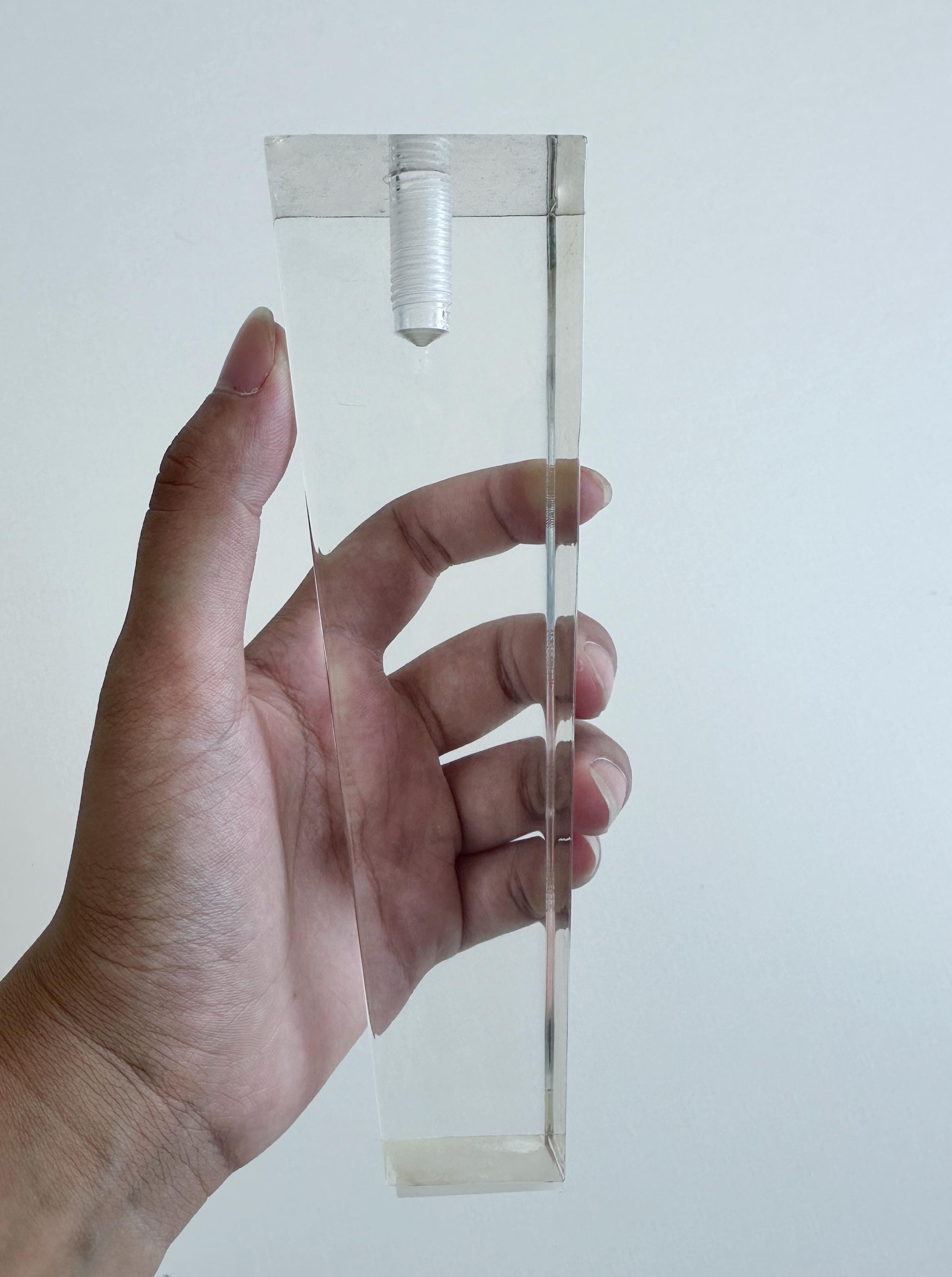 1 Rectangular Angled Acrylic Furniture Foot, High Quality Clear Acrylic ...