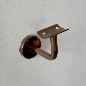 Rose Gold Leaning Wall Bracket, Stainless Steel Staircase Handrail ...