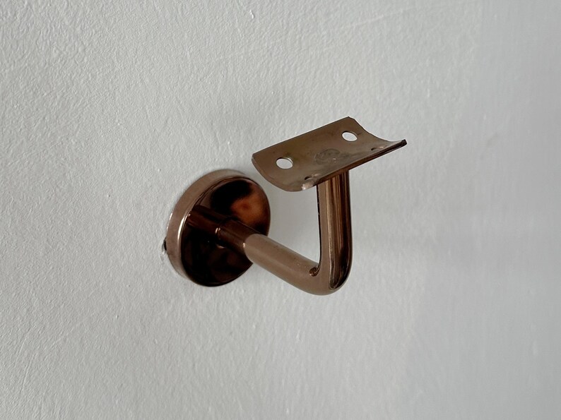 Rose Gold Leaning Wall Bracket, Stainless Steel Staircase Handrail ...