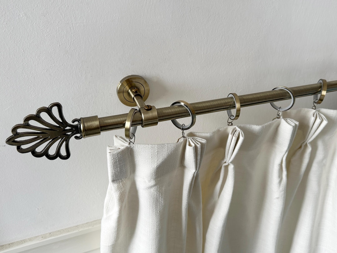 Bronze Curtain Rods 19mm Diameter Rod, Metal Curtain Rods, Custom Sized ...