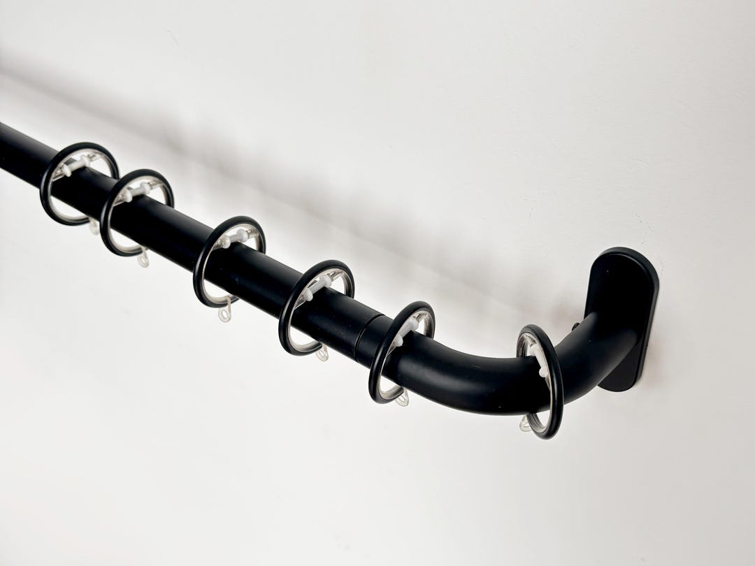 Black Curtain Rod, Curtain Rod, Custom Size, Custom Curtain Rod, Home ...